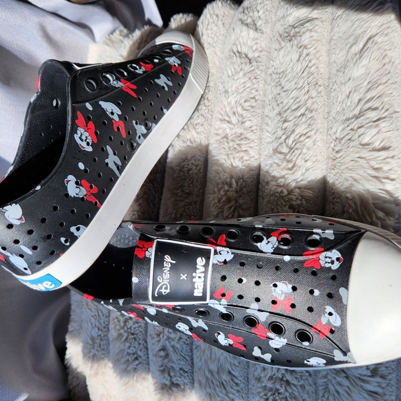 Native Shoes | Shoes | Disney X Native Black Sneakers With Mickey Mouse ...